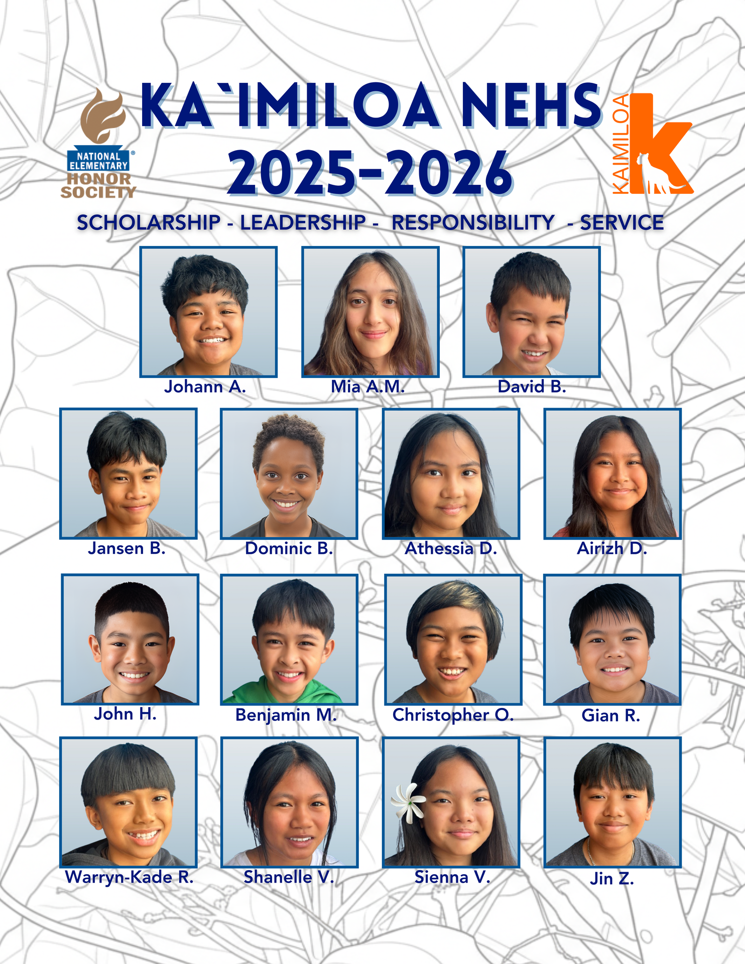 National Elementary Honor Society – Clubs & Activities – Kaimiloa ...