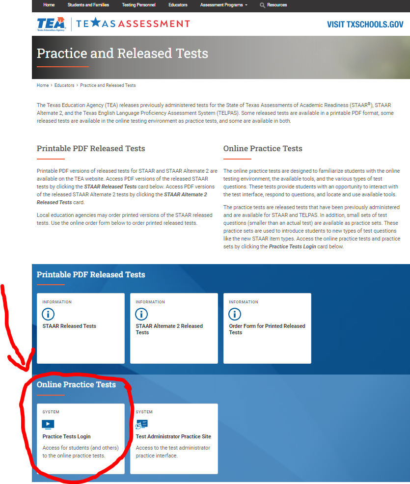 2022 Staar Released Test Answer Key