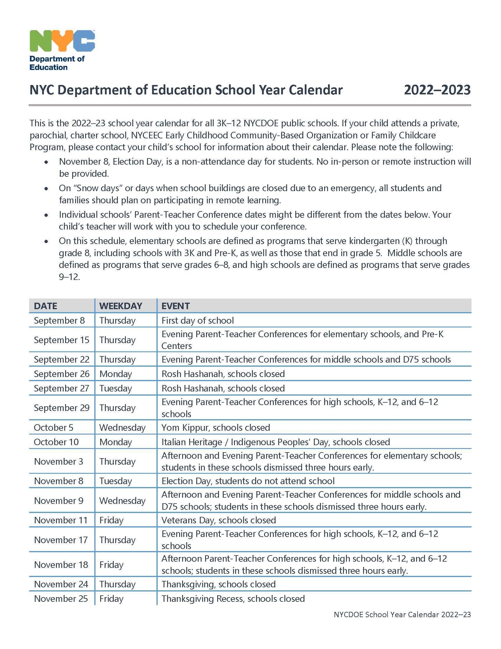 Fit Nyc Academic Calendar Printable Word Searches