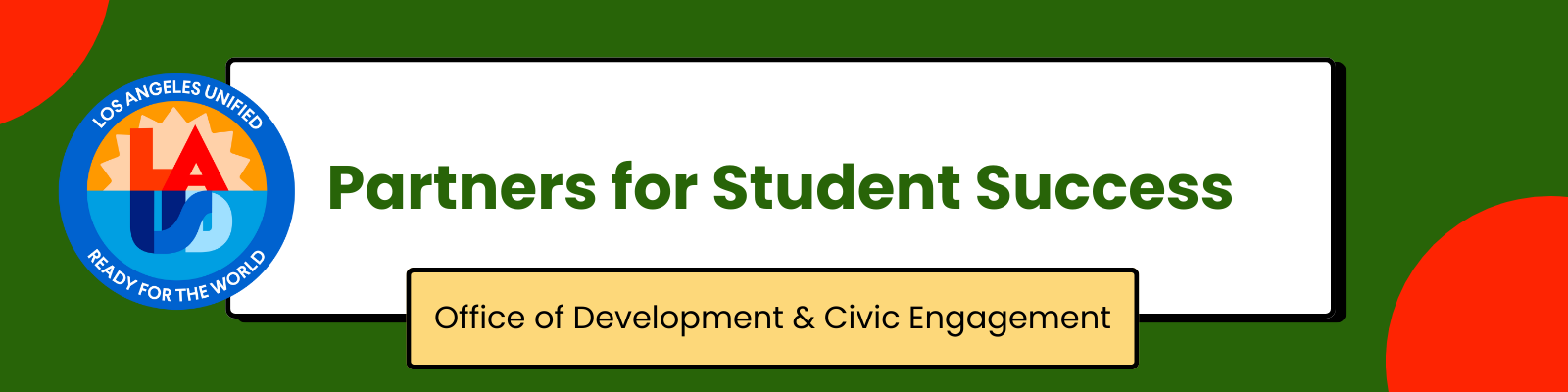 Partners for Student Success (PFSS) – Office of Development & Civic ...