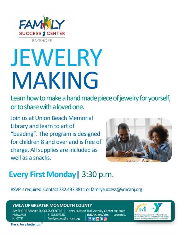 Jewelry Making Class Flyer | Union Beach Public School District