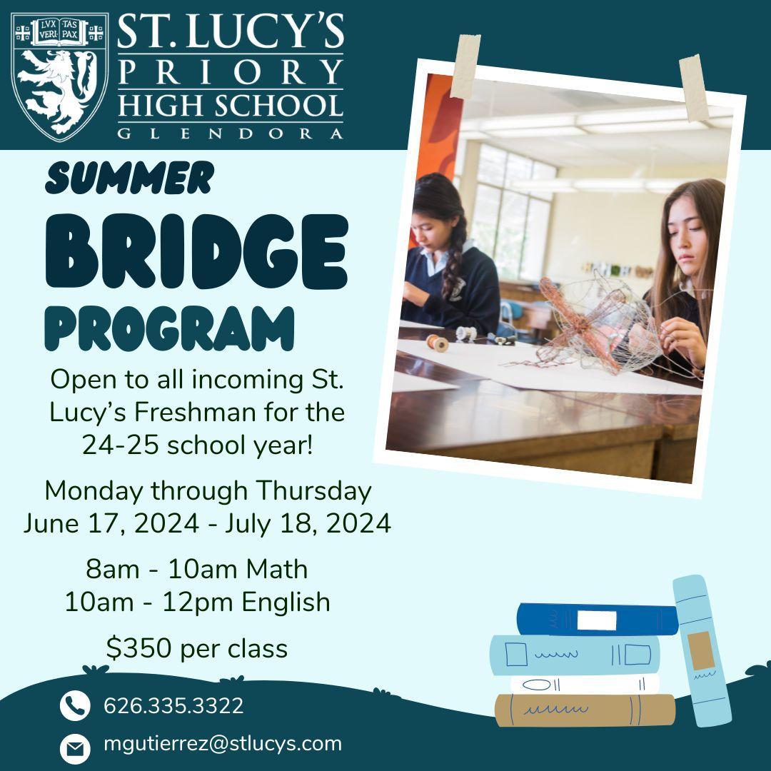 Summer Bridge Program - Academics - St. Lucy's Priory High School