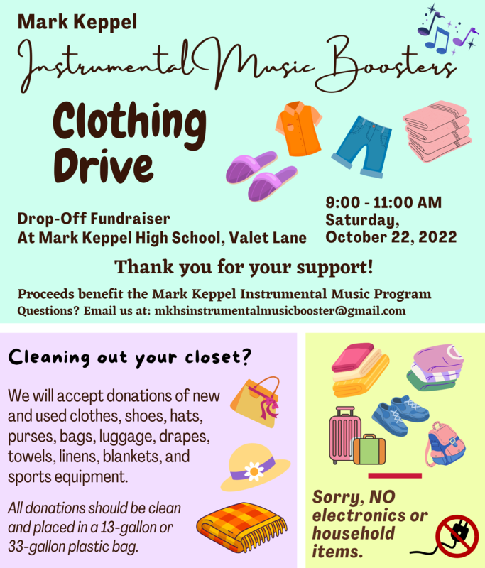 Clothing Drive on Saturday 10/22/22 | Mark Keppel High School