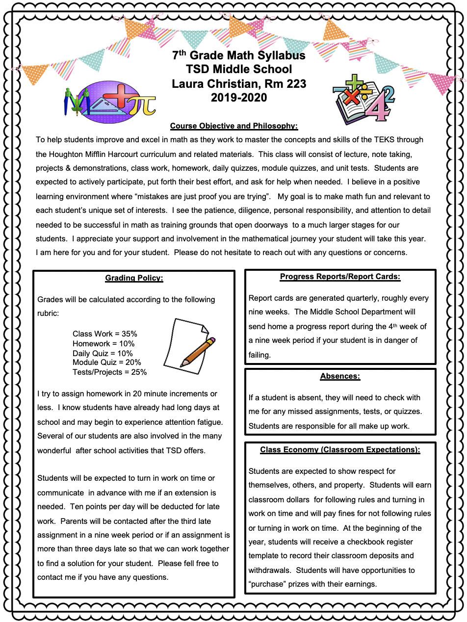 Syllabus Laura Christian Texas School For The Deaf