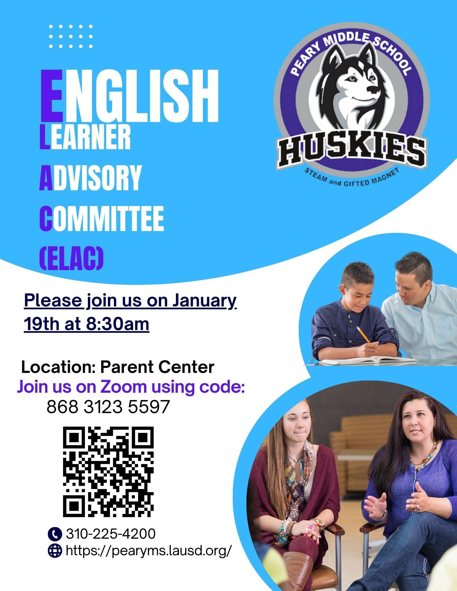 English Learner Advisory Committee – Parents/Families – Robert E Peary Middle School