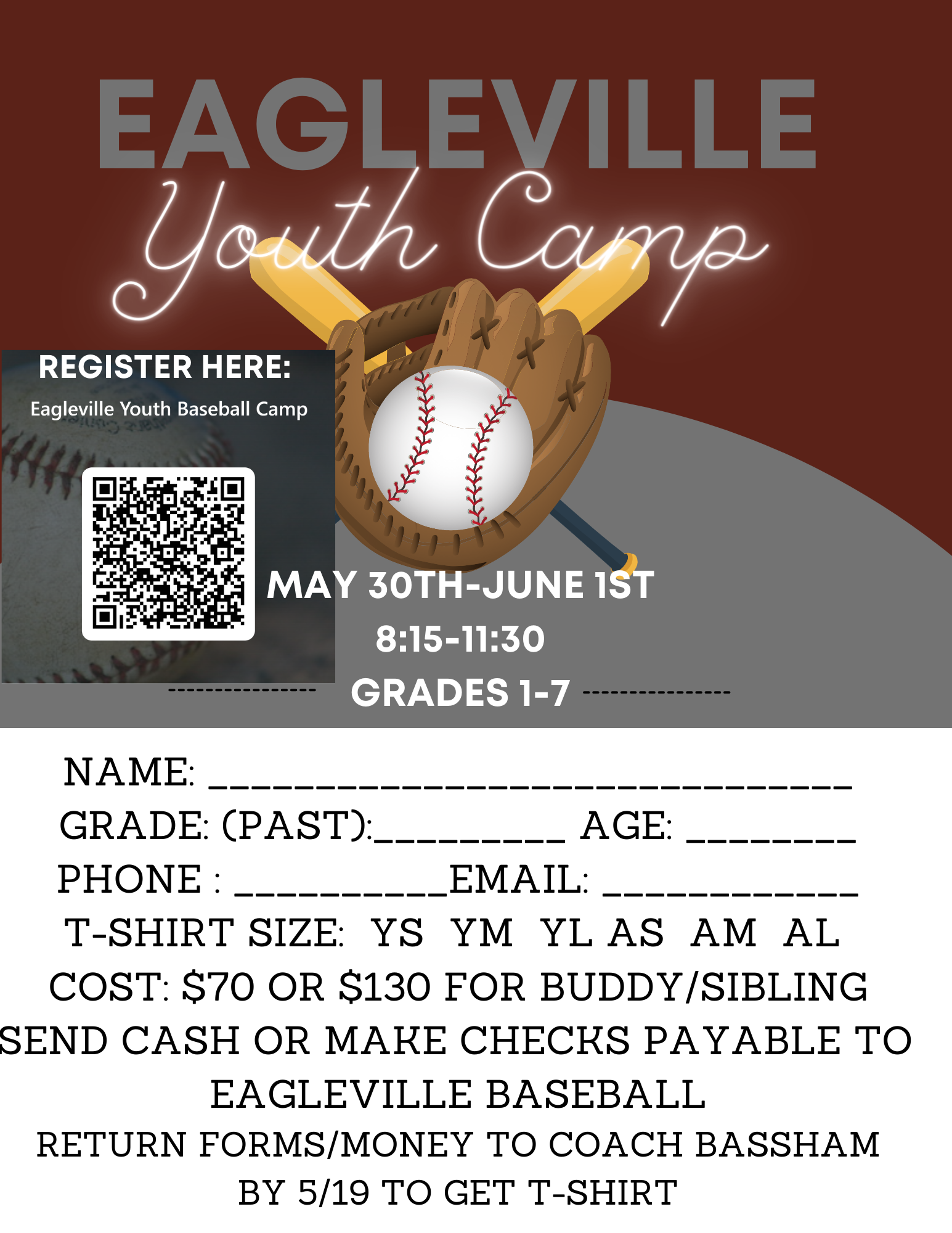 Baseball Camp – HS Baseball – Eagleville School