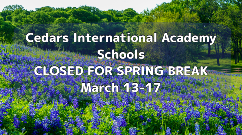 Spring Break March 13-17 | Cedars International Academy Schools