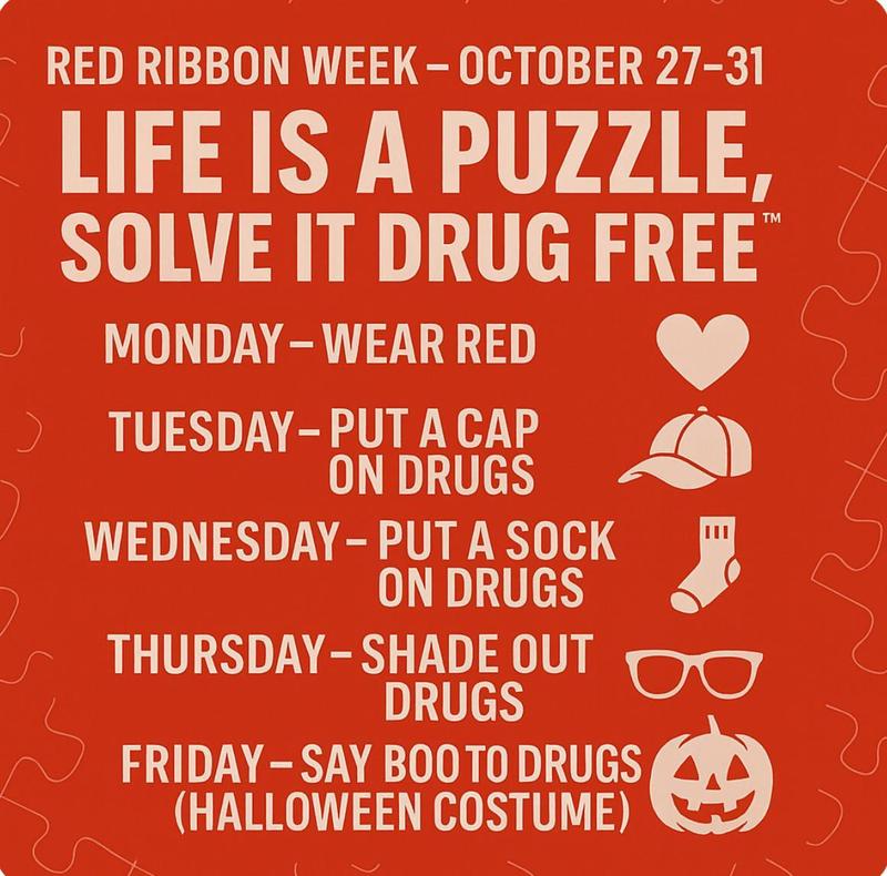 Red Ribbon Week (October 27 - October 31st) | Wheelersburg Elementary ...