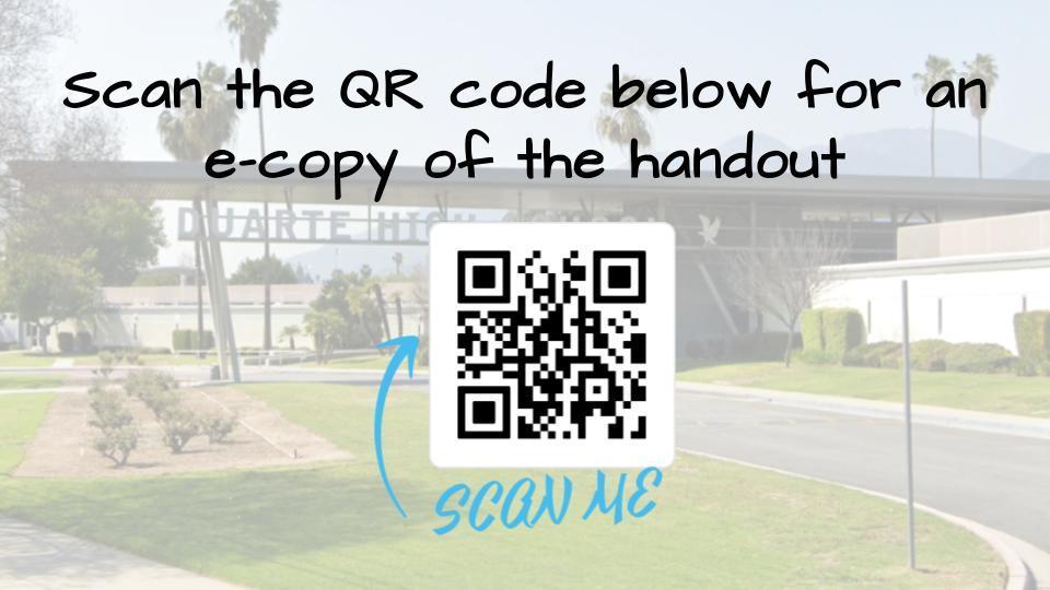 9th Grade Meeting Presentation – Grade Level Meetings – Duarte High School