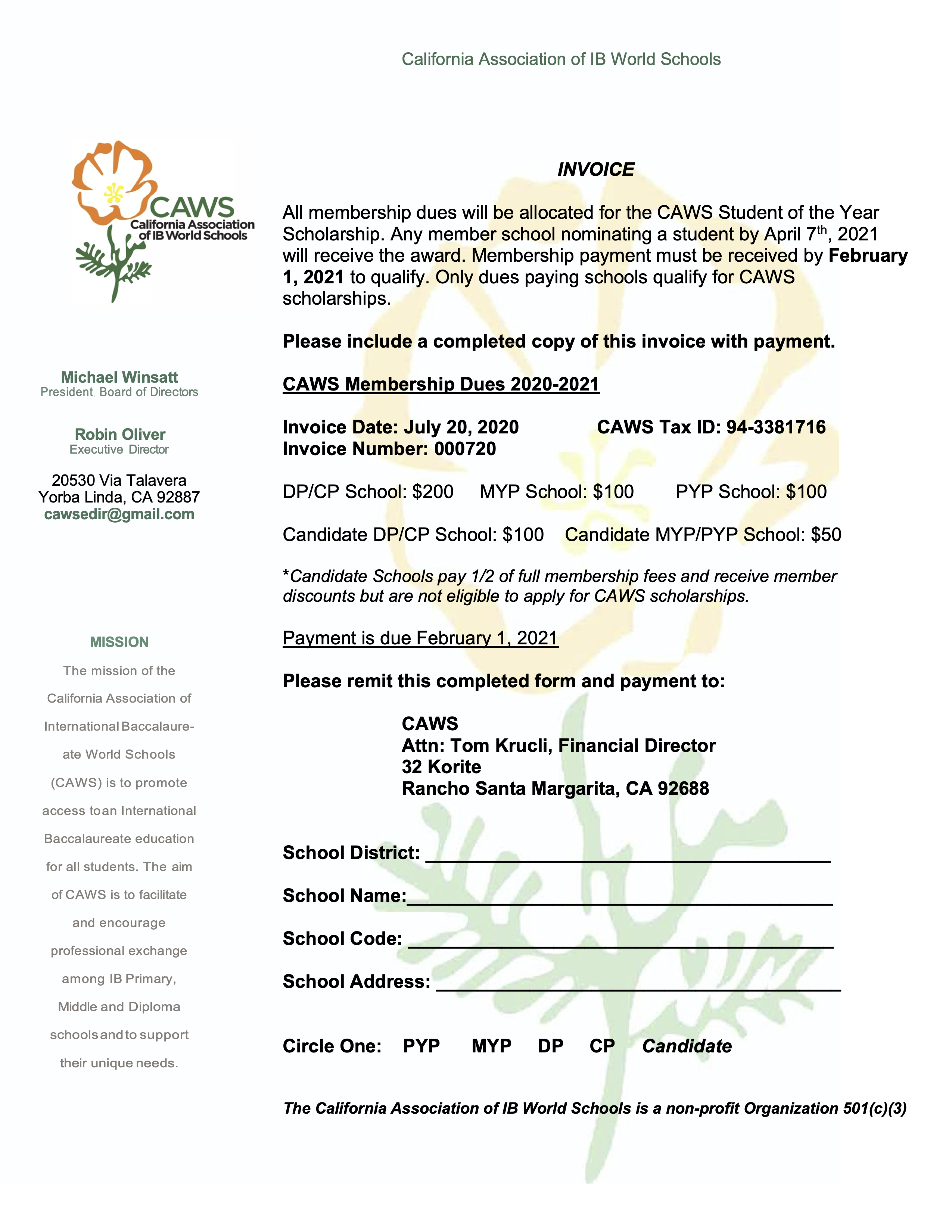 Join CAWS – Membership and School Information – The California ...