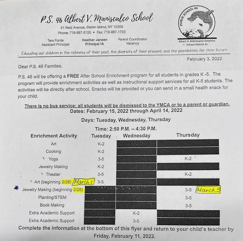 PS 46 Albert V. Maniscalco Elementary School