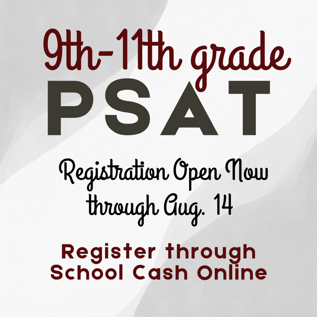 9th-11th PSAT Registration | Eagleville School