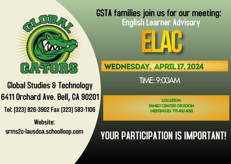 English Learner Advisory Committee (ELAC) – Family Center – Orchard ...