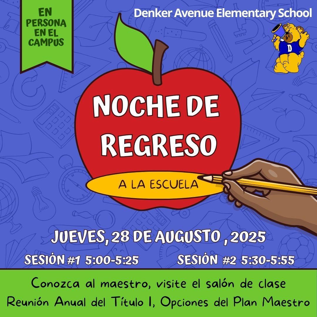 Back to School Night | Denker Avenue Elementary
