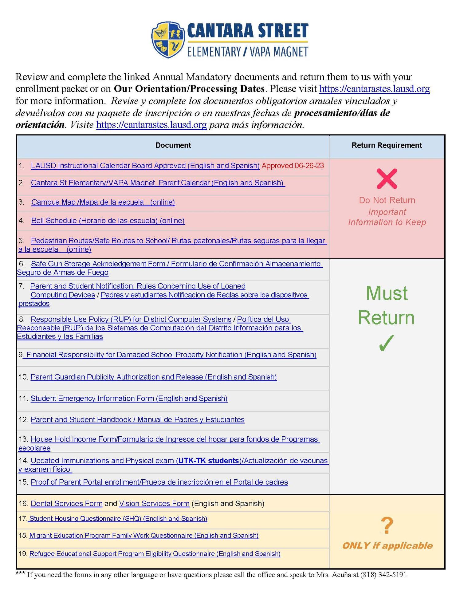 Annual Mandatory Forms – Family Resources – Cantara Street Elementary ...
