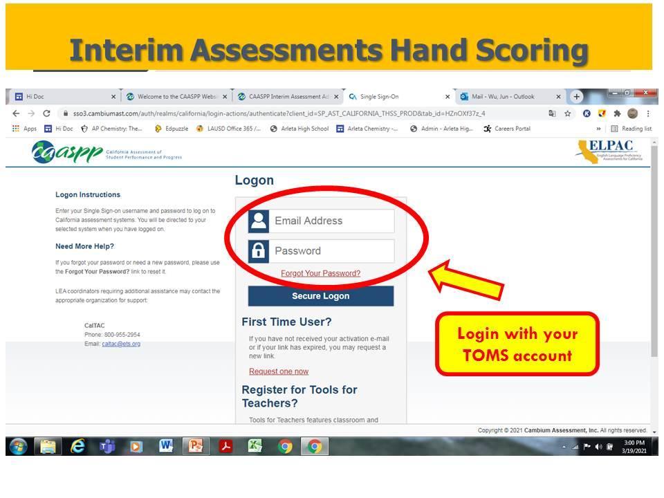 CAASPP IA: How to Hand Score – Testing Center (Hub) – Arleta High School