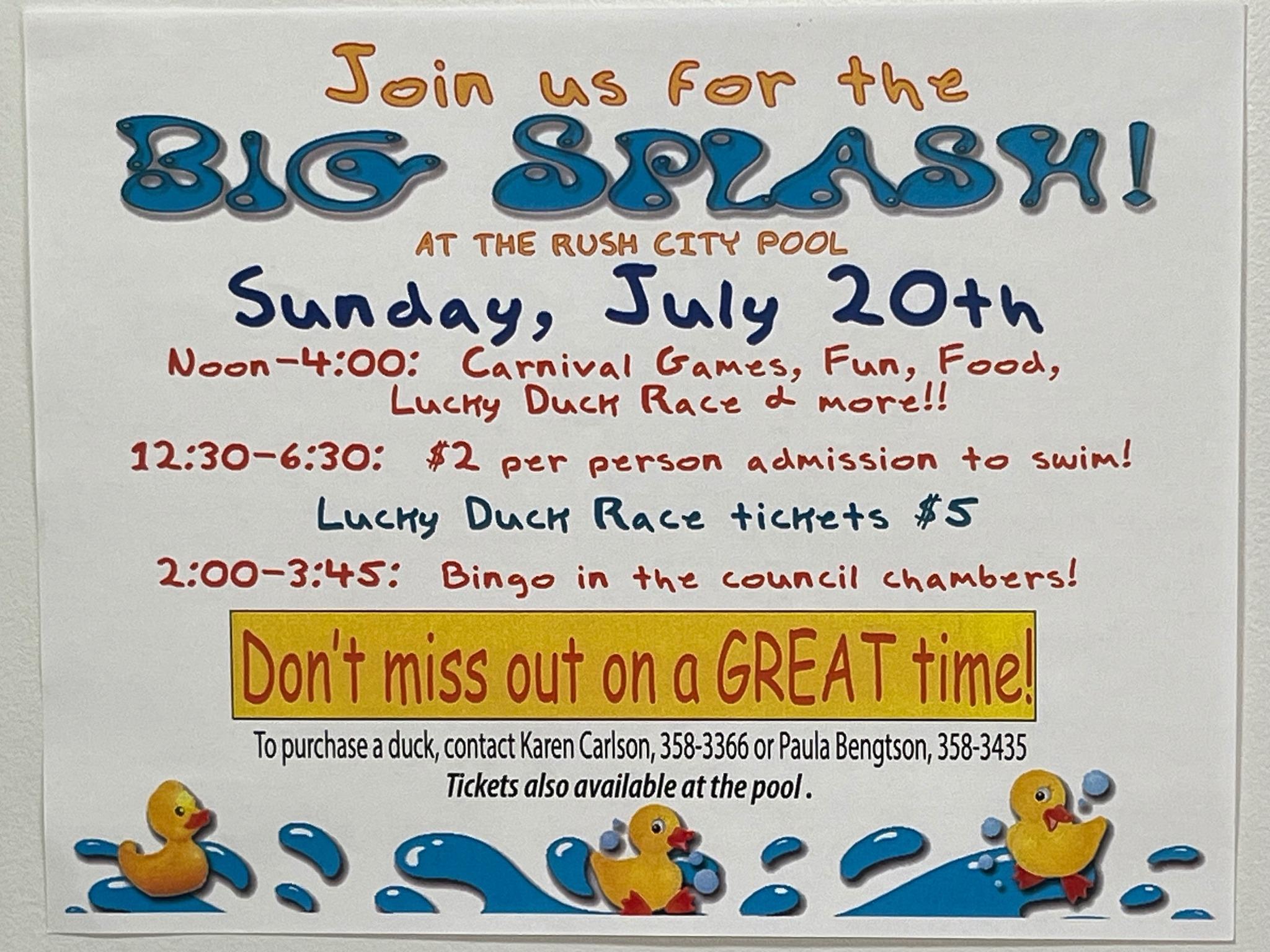 Big Splash – Community – Rush City Public Schools