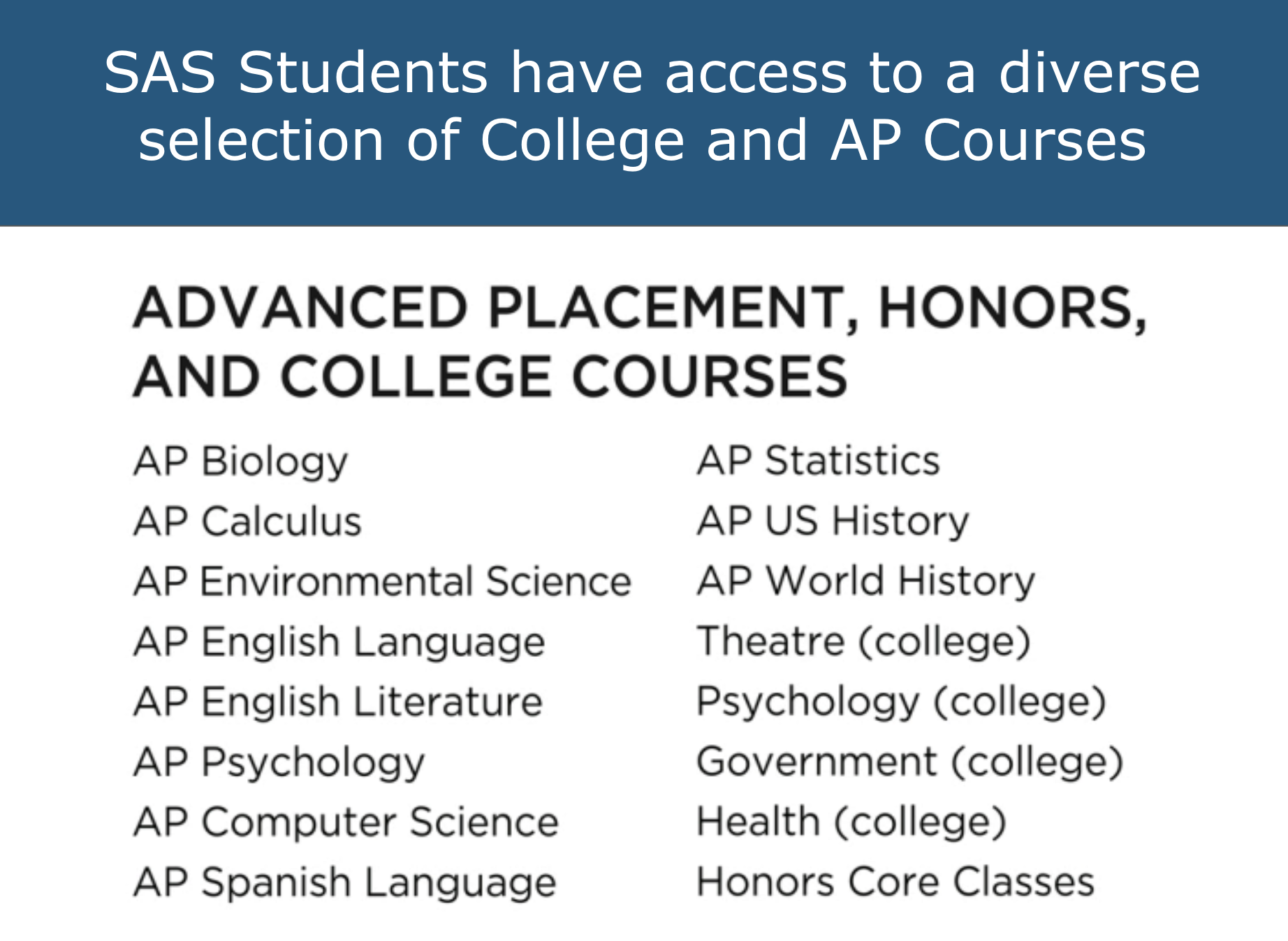 School for Advanced Studies – Academics – Carson Senior High