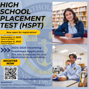 High School Placement Test Registration Open! | Bourgade Catholic High ...
